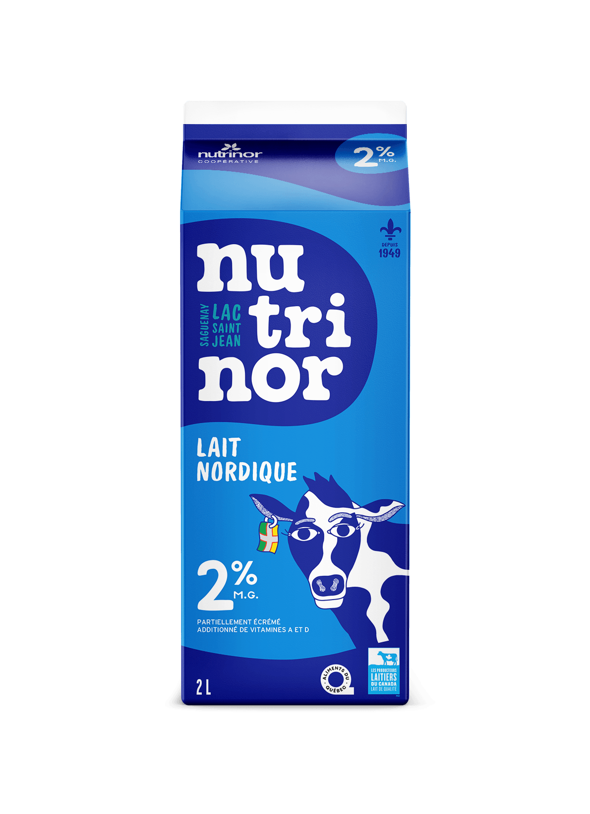 Lait NordiqueMC 2% – Produits Laitiers Nutrinor