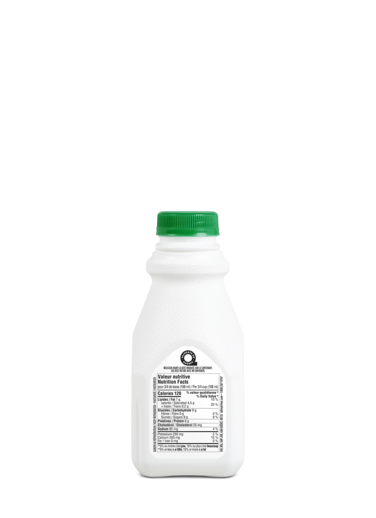 Lait NordiqueMC fermenté (Cailles) - Produits Laitiers Nutrinor